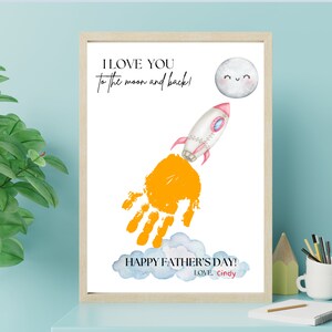 Love You to the Moon | Handprint Craft | Rocket Handprint | Handprint ...
