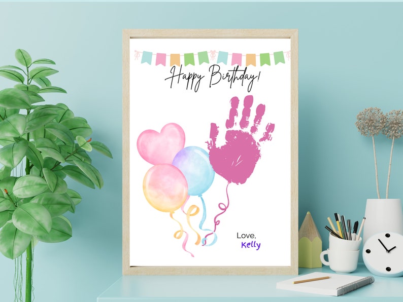 Birthday Handprint | Handprint Craft | Handprint Keepsake | Handprint ...