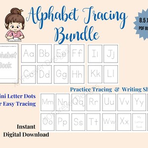 Alphabet Tracing Bundle | Tracing Alphabet | Tracing Worksheets | Busy ...