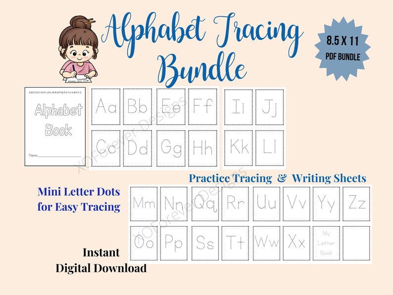 Alphabet Tracing Bundle | Tracing Alphabet | Tracing Worksheets | Busy ...