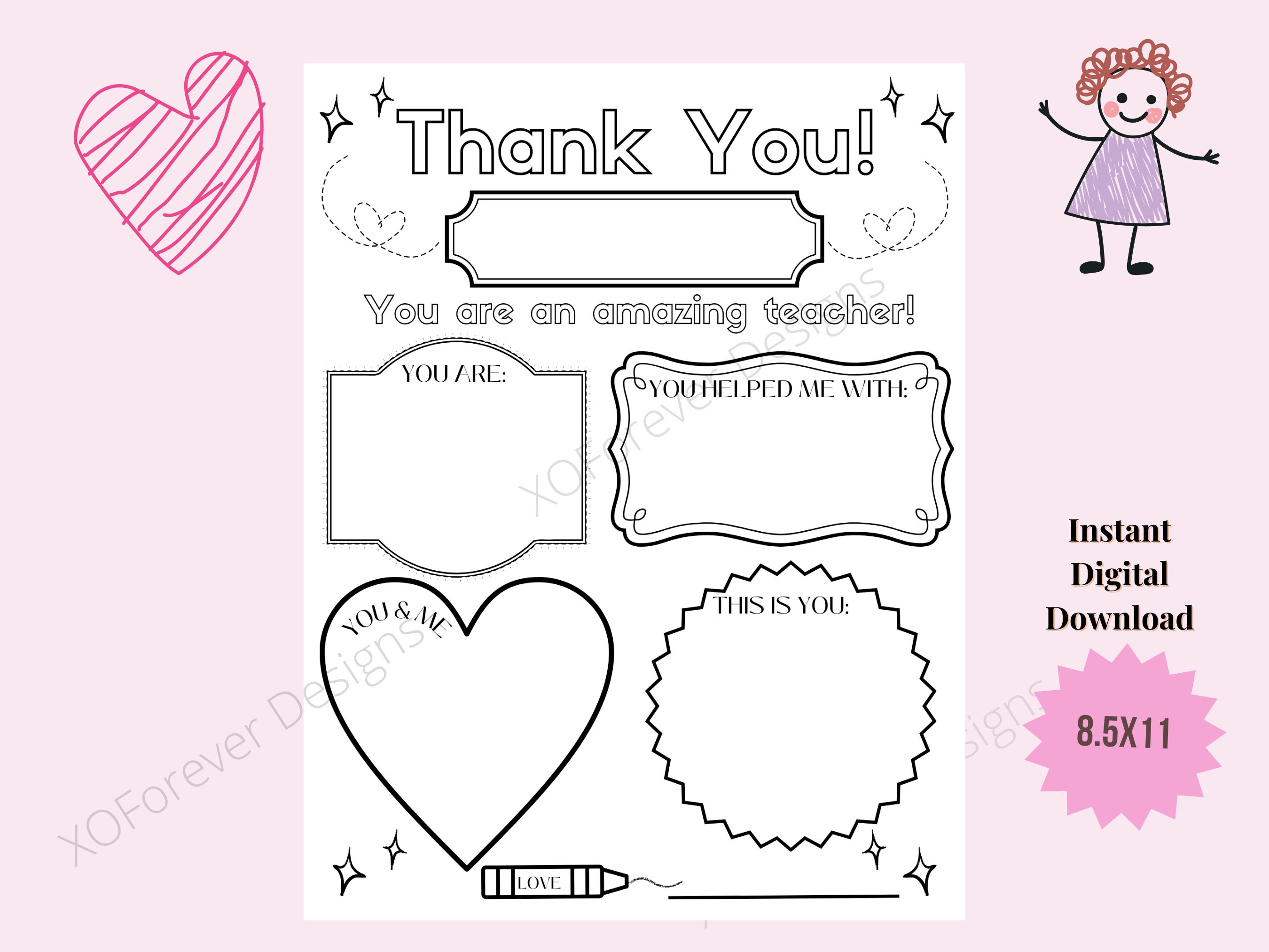 Teacher Appreciation Week Printable | Teacher Appreciation Thank You ...