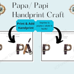Papa/papi Father's Day | Papa/papi Handprint Craft | Feliz Dia Del ...