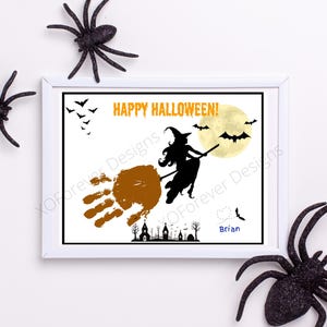 Witch Handprint Art | Halloween Handprint |fall Art Craft | Preschool ...