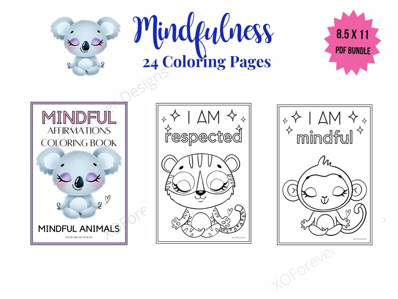 Mindfulness Coloring Book | Positive Affirmations for Kids | Coloring ...