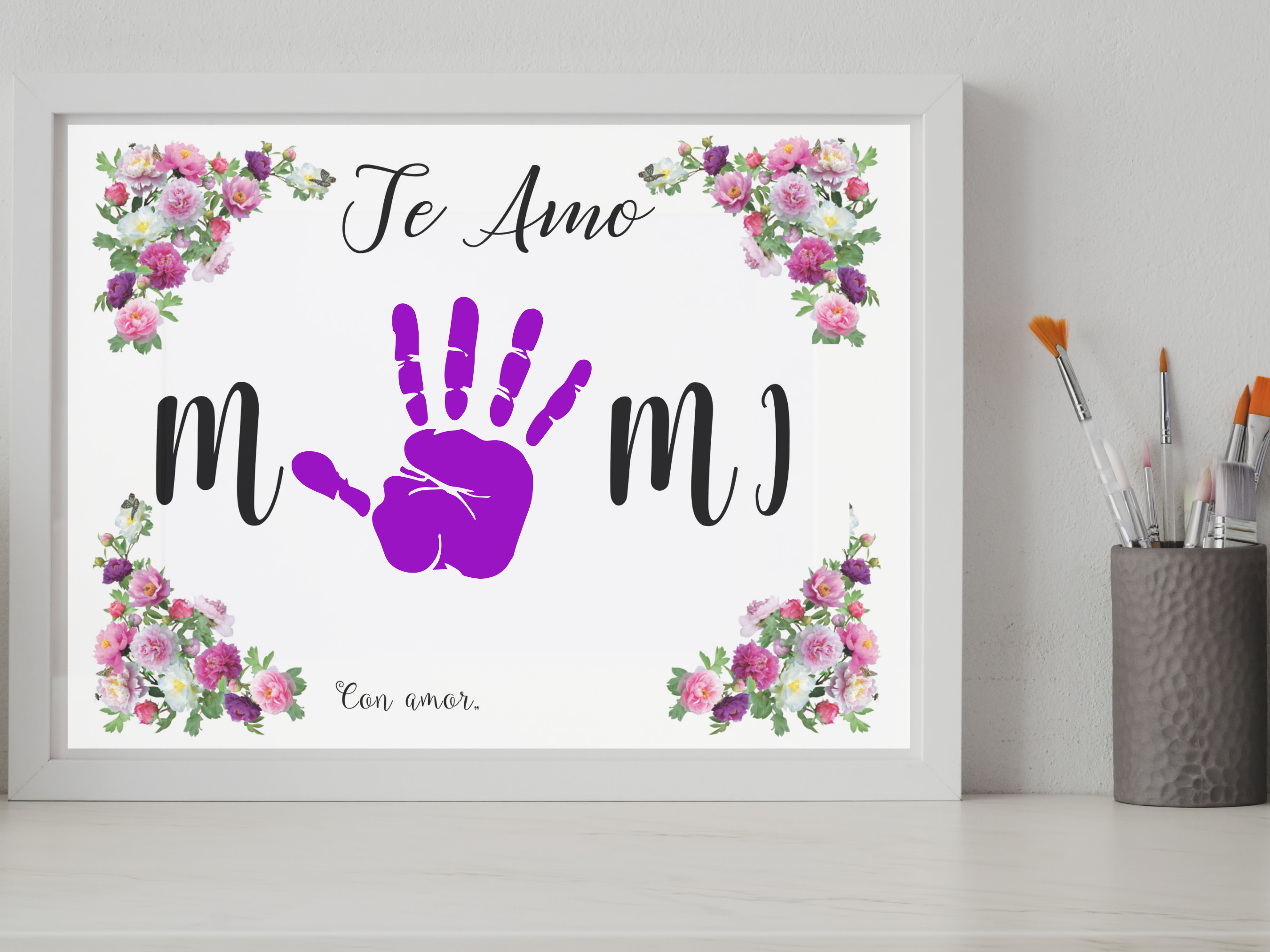 Spanish Mother's Day Gift | Regalo Para Mama | Handprint Craft | Dia De ...