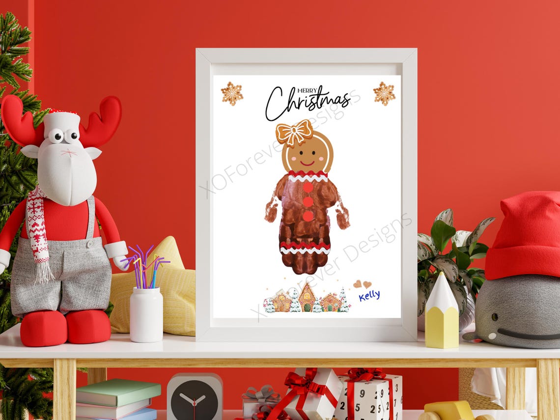 Gingerbread Handprint | Christmas Handprint | Gingerbread Craft ...