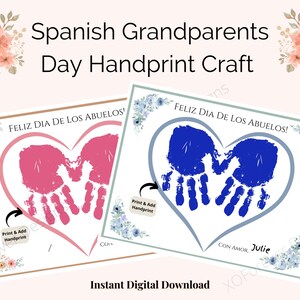 Spanish Grandparent Handprint | Dia De Los Abuelos | Happy Grandparents ...