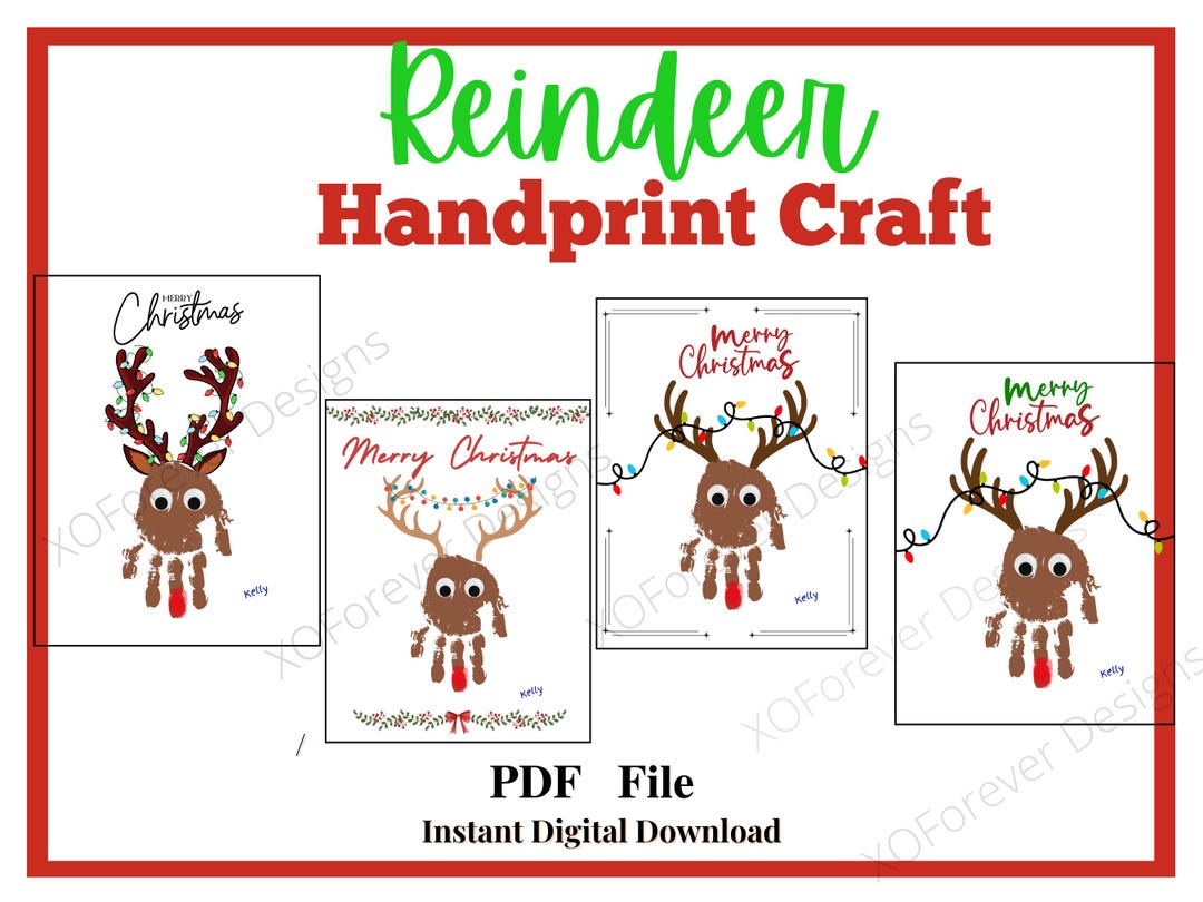 Reindeer Handprint | Christmas Handprint | Reindeer Craft | Christmas ...
