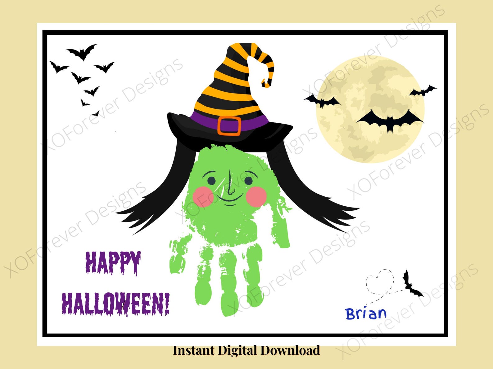 Witch Handprint Art | Halloween Handprint |fall Art Craft | Preschool ...
