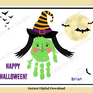 Witch Handprint Art | Halloween Handprint |fall Art Craft | Preschool ...