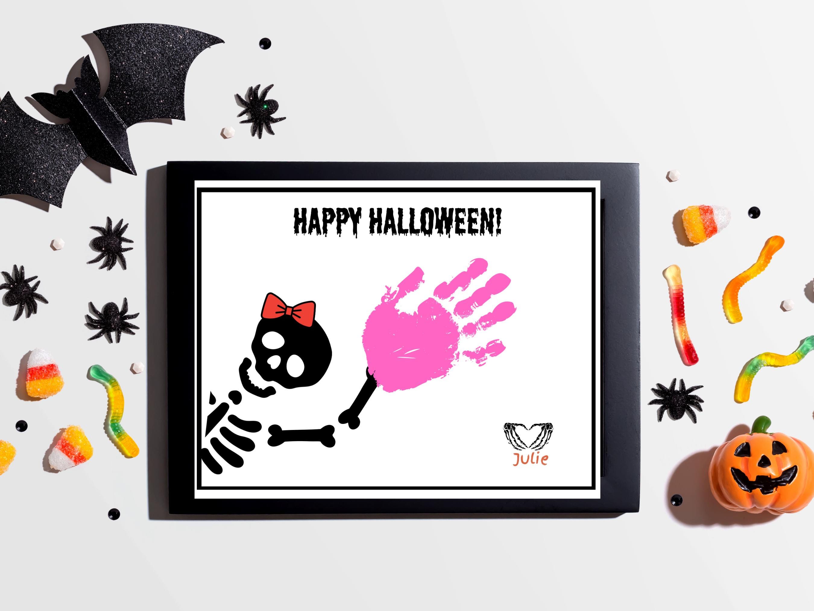Skeleton Handprint Art | Halloween Handprint |fall Art Craft ...