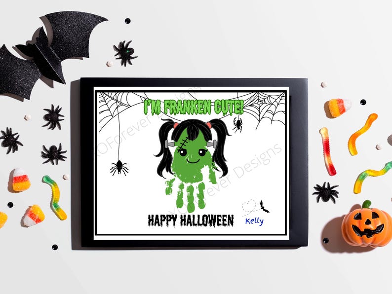 Frankenstein Handprint | Halloween Handprint |fall Art Craft ...