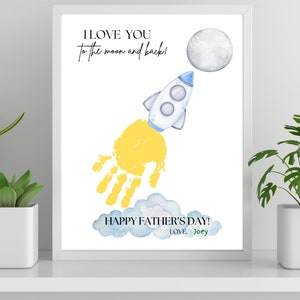 Love You to the Moon | Handprint Craft | Rocket Handprint | Handprint ...