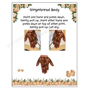 Gingerbread Handprint | Christmas Handprint | Gingerbread Craft ...