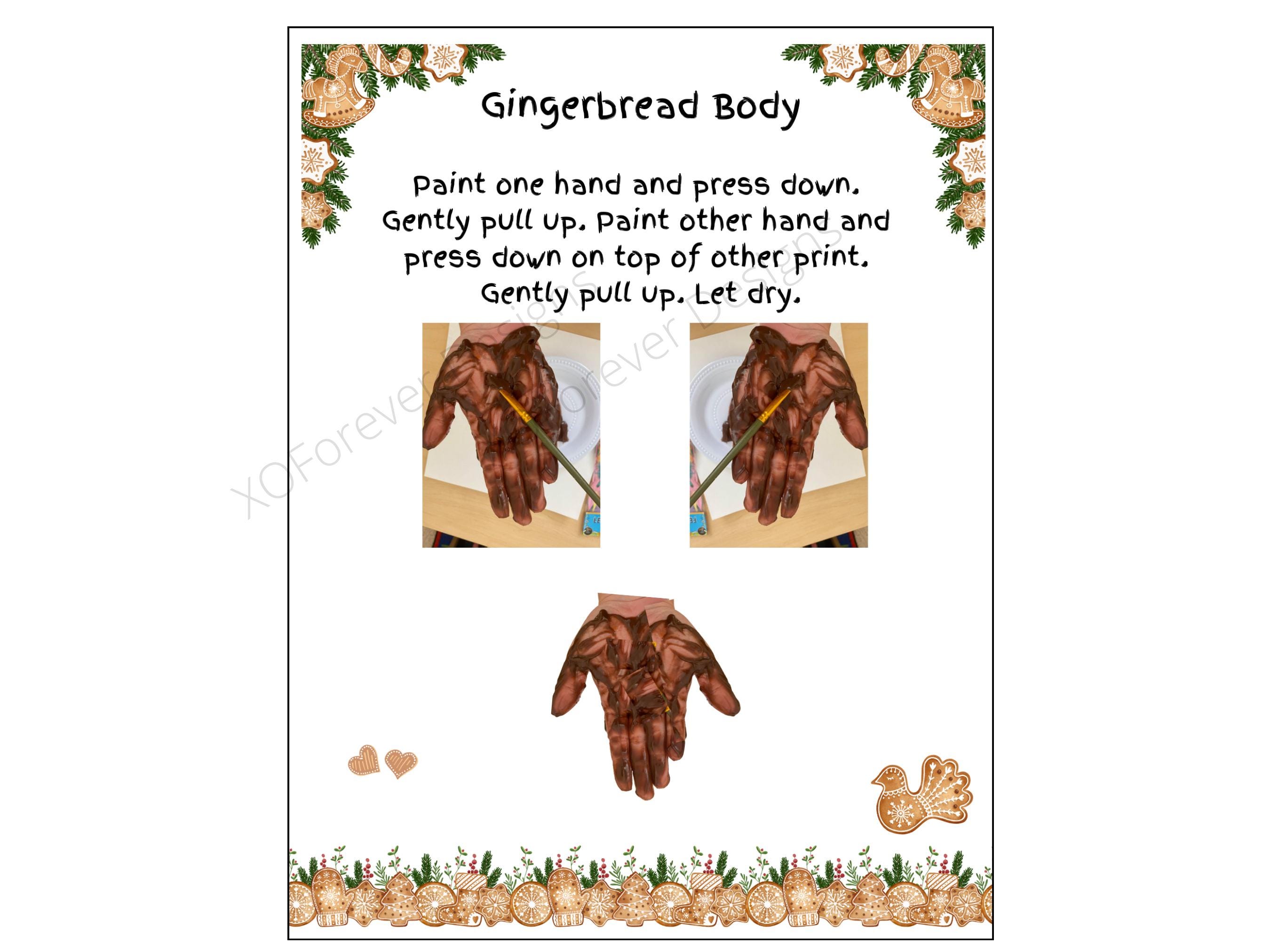 Gingerbread Handprint | Christmas Handprint | Gingerbread Craft ...