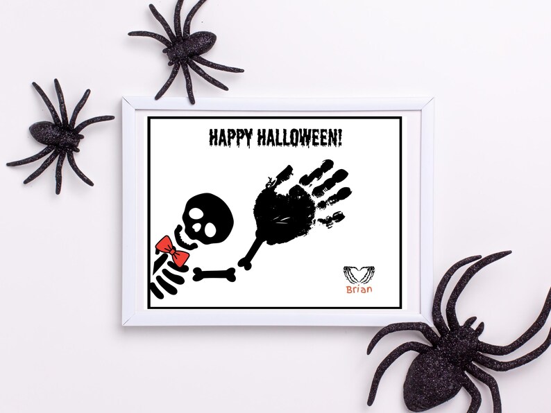 Skeleton Handprint Art | Halloween Handprint |fall Art Craft ...