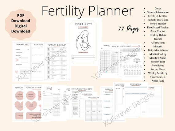 Fertility Planner Printable Fertility Planner Period - Etsy