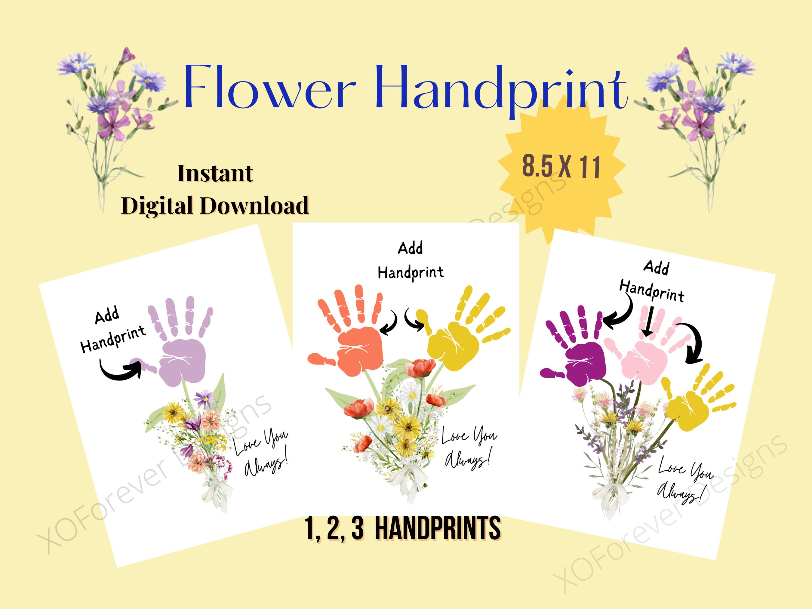 Flower Handprint Craft Easter Handprint Craft Handprint Craft Kids ...