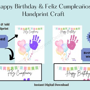 Birthday Handprint | Handprint Craft | Handprint Keepsake | Handprint ...
