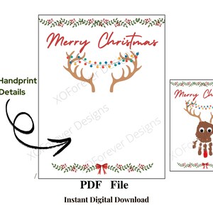 Reindeer Handprint | Christmas Handprint | Reindeer Craft | Christmas ...