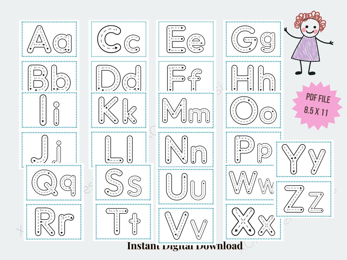 Alphabet Tracing | Tracing Alphabet | Tracing Worksheets | Busy Book ...