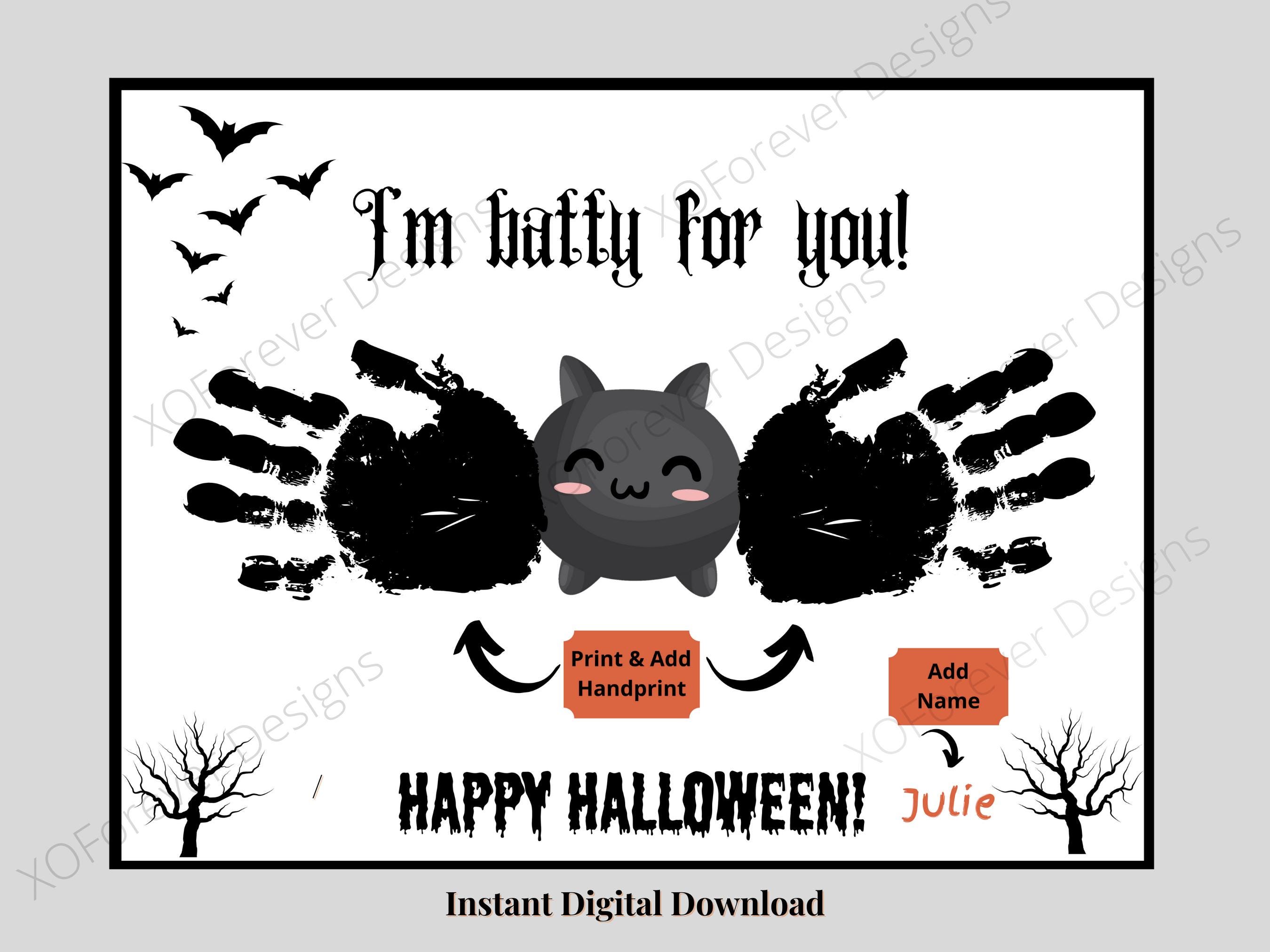 Bat Handprint | Halloween Handprint Art |fall Art Craft | Preschool ...