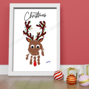 Reindeer Handprint | Christmas Handprint | Reindeer Craft | Christmas ...