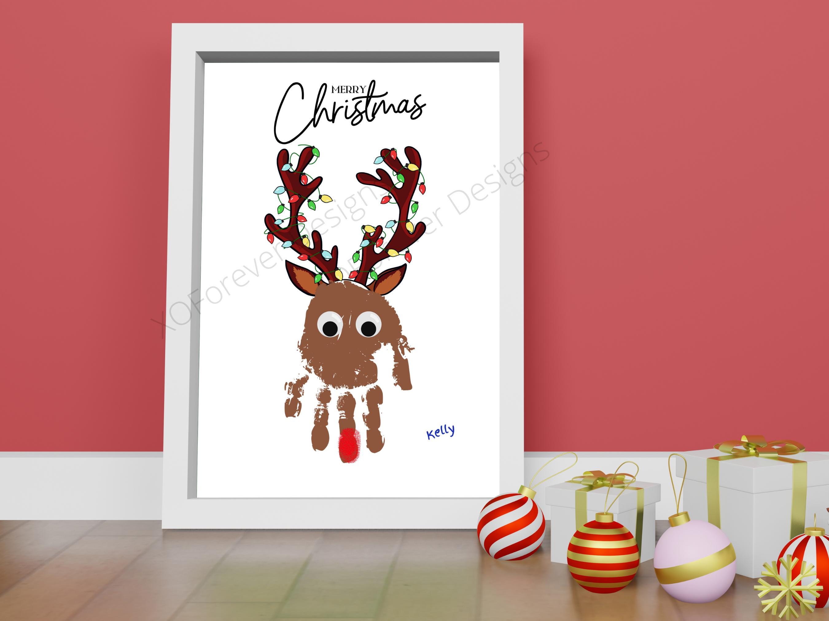 Reindeer Handprint | Christmas Handprint | Reindeer Craft | Christmas ...