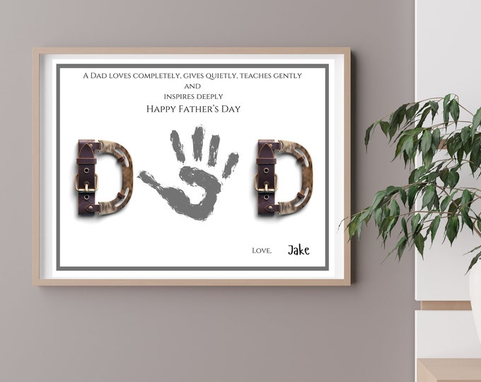 Fathers Day Handprint Craft, Fathers Day Keepsake Poem, Fathers Day ...