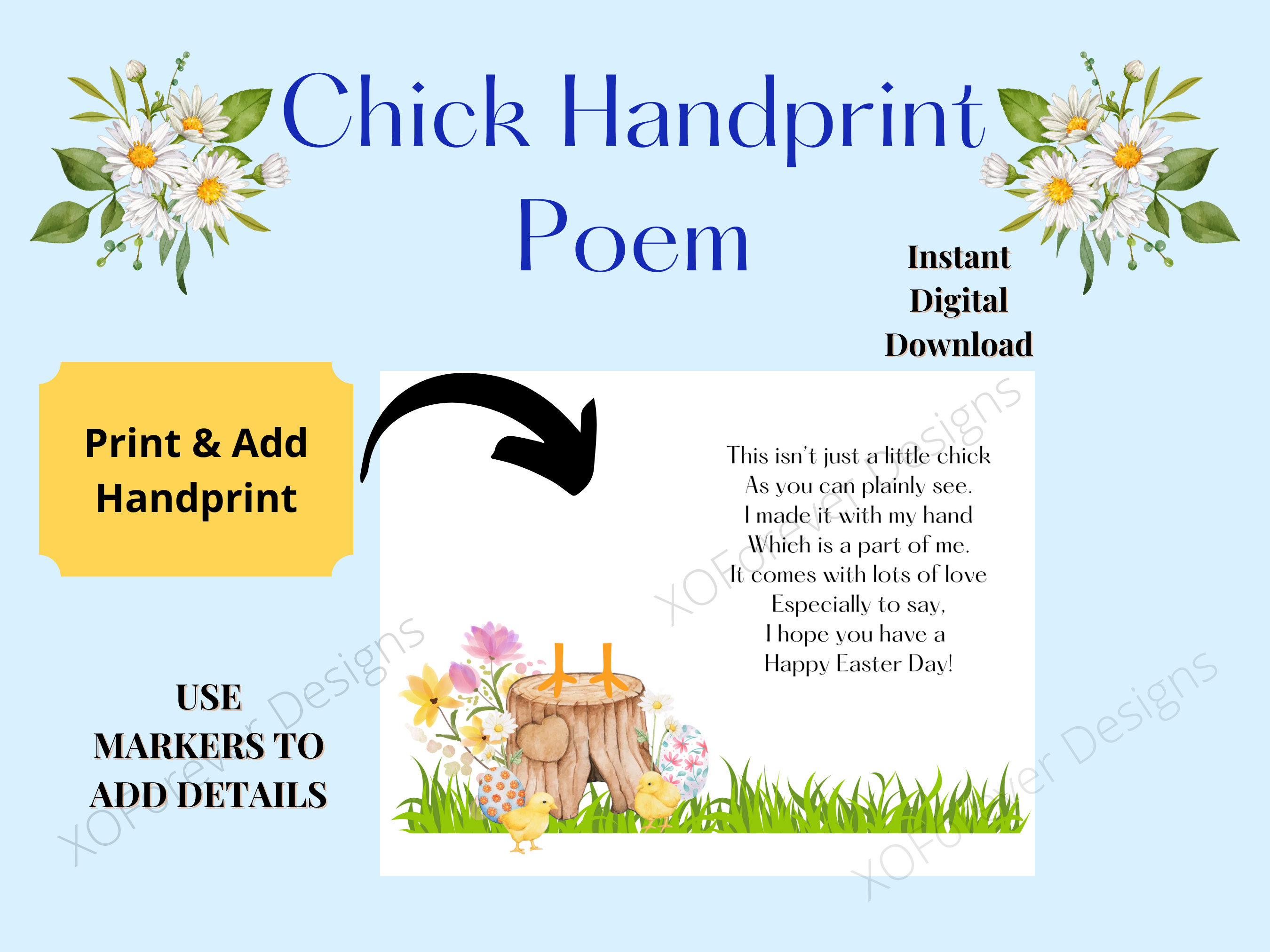 Chick Handprint Craft | Easter Handprint Craft | Handprint Craft | Kids ...