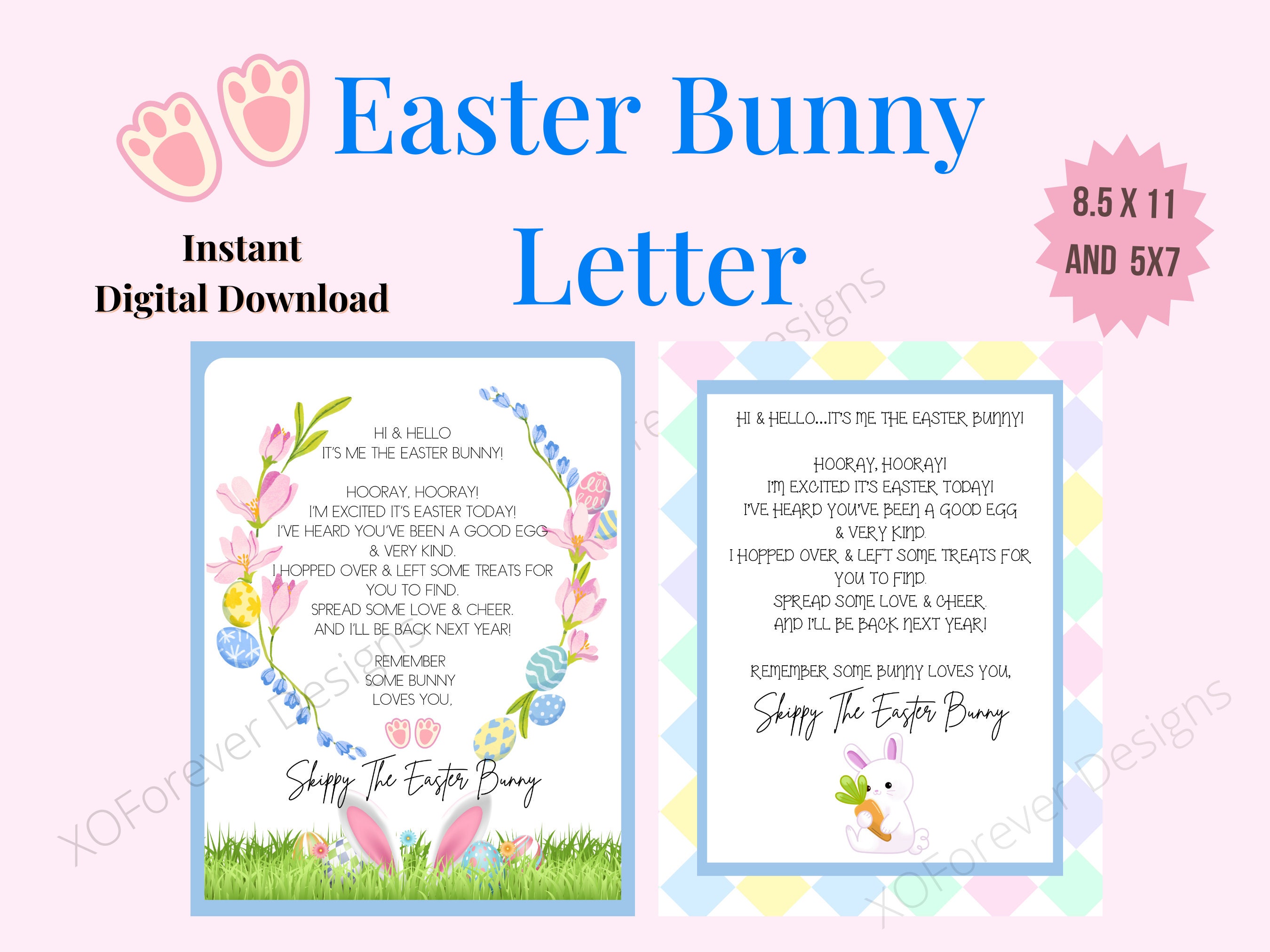 Easter Bunny Letter | Letter From the Easter Bunny | Kids Easter Gift ...