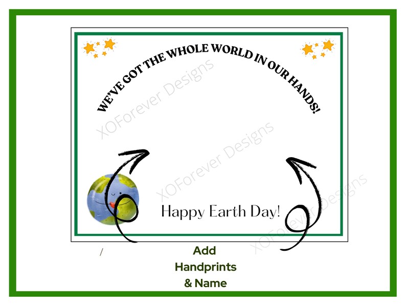 Earth Day Whole World in My Hands | Handprint Craft | Earth Day Craft ...