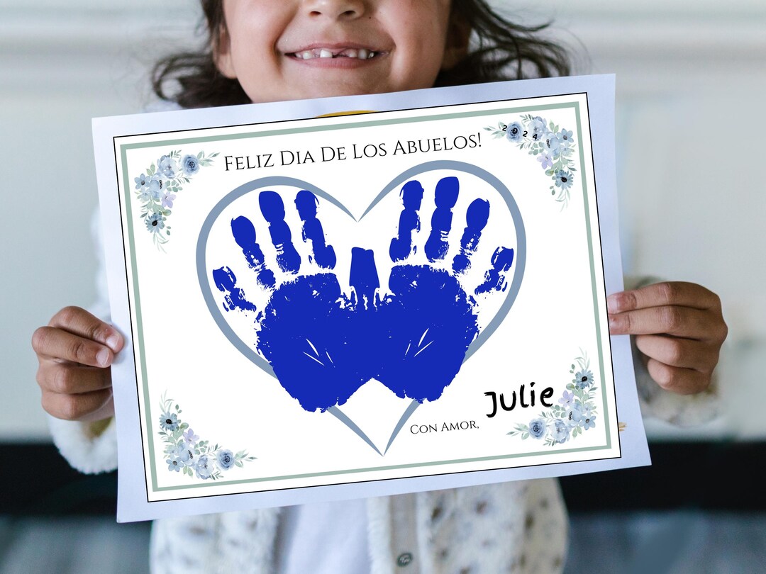 Spanish Grandparent Handprint | Dia De Los Abuelos | Happy Grandparents ...