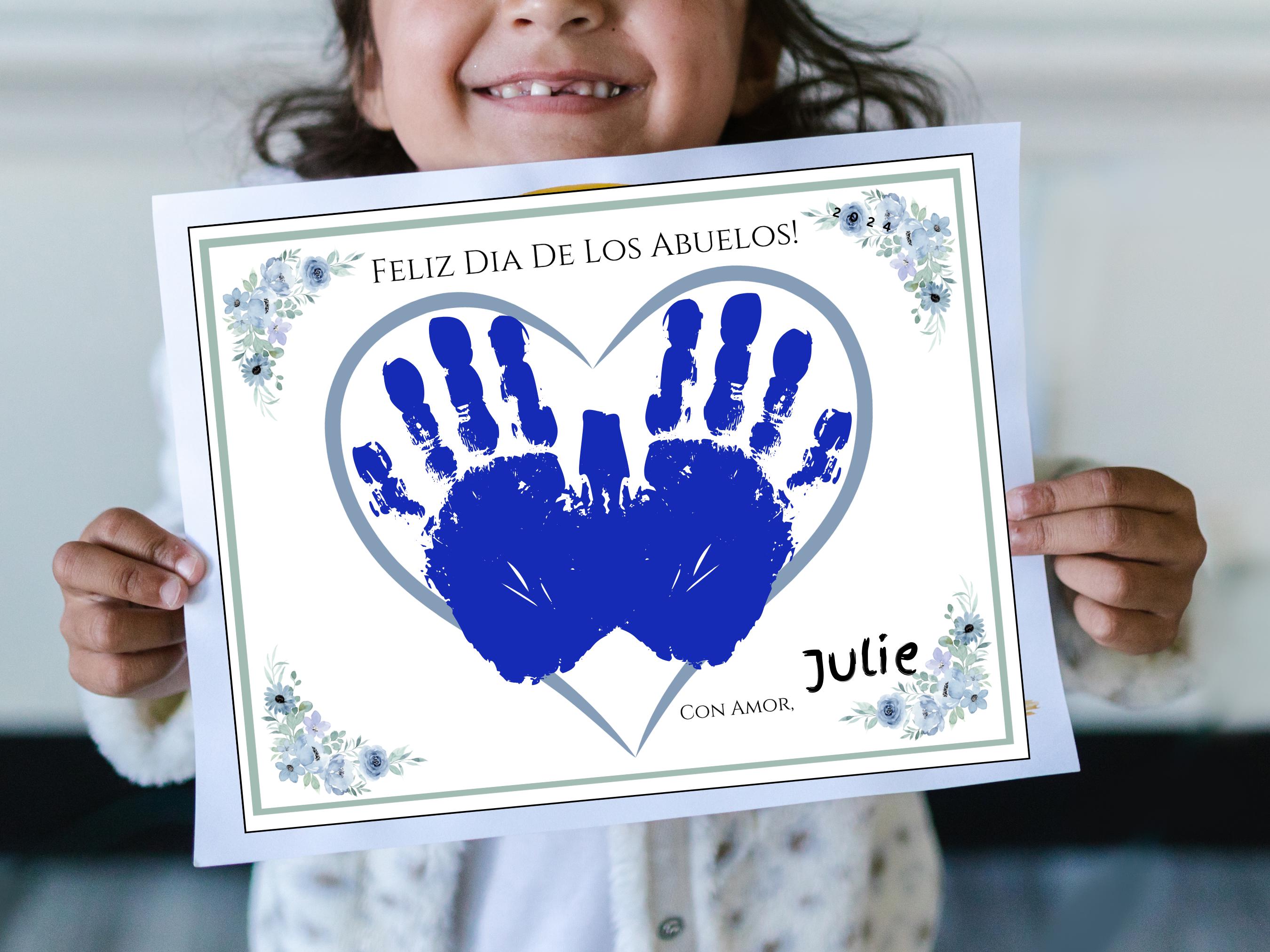 Spanish Grandparent Handprint | Dia De Los Abuelos | Happy Grandparents ...