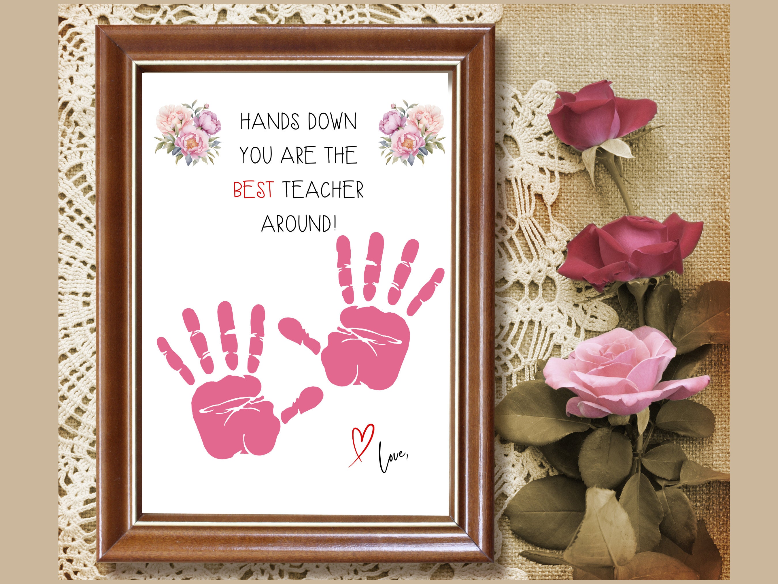 Teacher Appreciation Week Printable Handprint Art | Handprint Art for ...