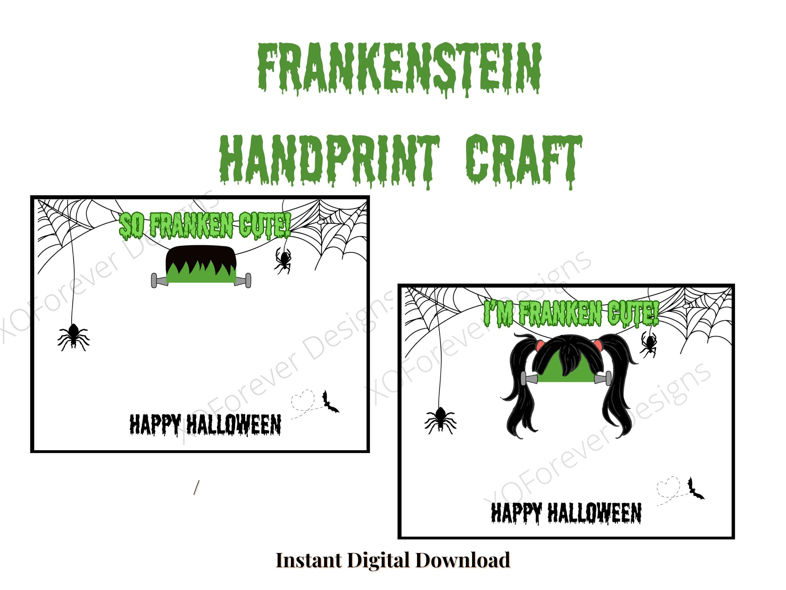 Frankenstein Handprint | Halloween Handprint |fall Art Craft ...