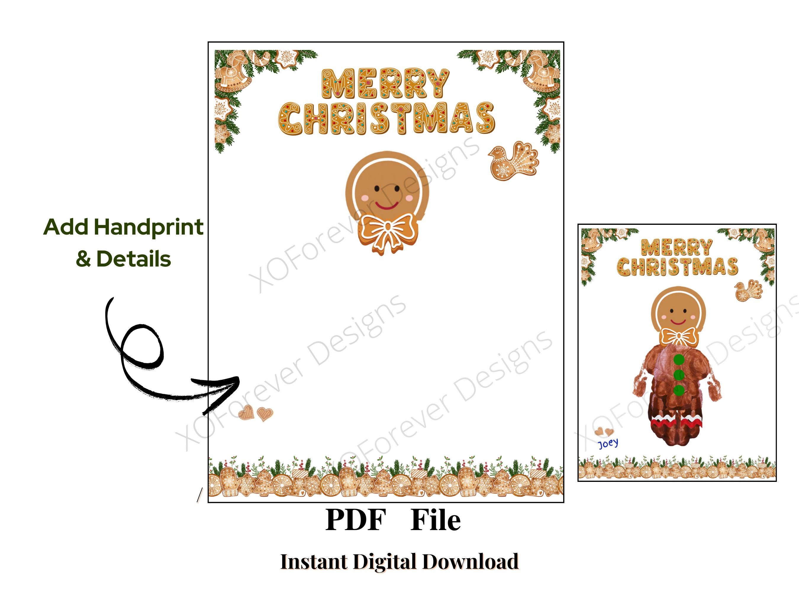 Gingerbread Handprint | Christmas Handprint | Gingerbread Craft ...