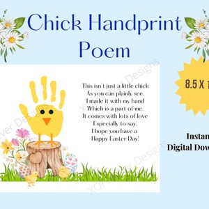 Chick Handprint Craft | Easter Handprint Craft | Handprint Craft | Kids ...