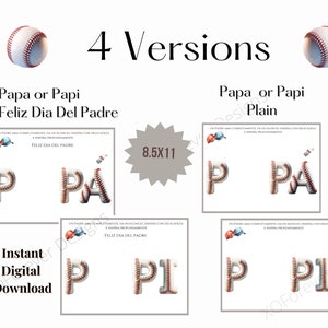 Baseball Papa/papi | Papa/papi Handprint Craft | Feliz Dia Del Padre ...