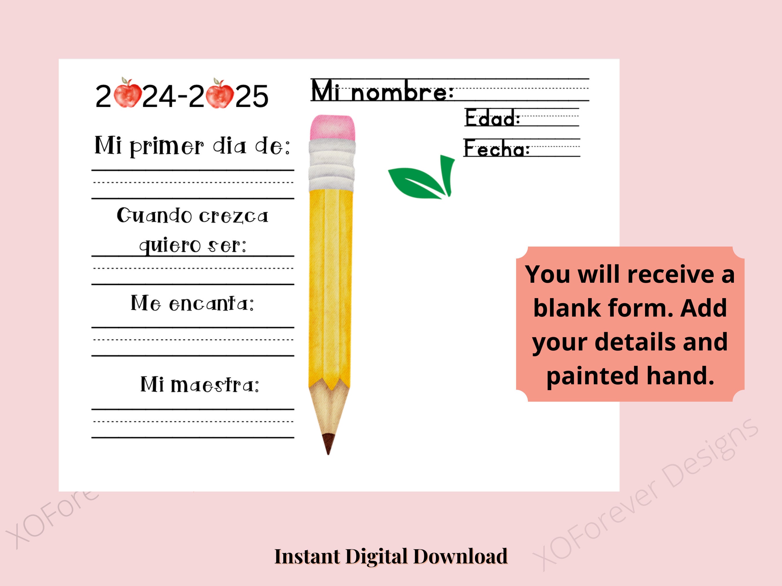 Spanish First Day of School Handprint Memory Book Teacher Resources ...