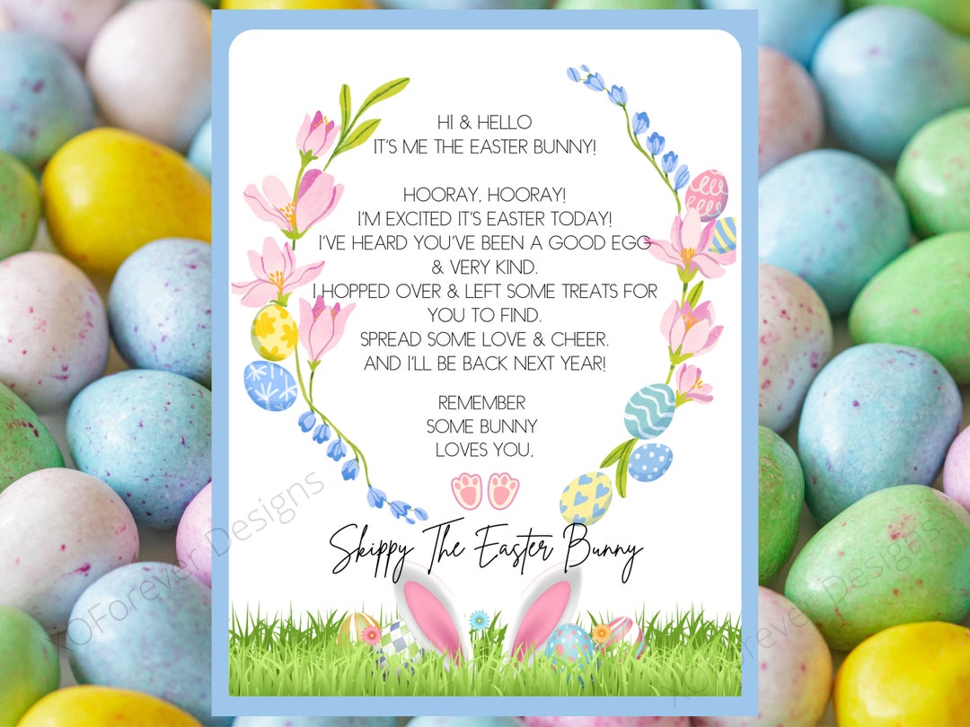 Easter Bunny Letter | Letter From the Easter Bunny | Kids Easter Gift ...