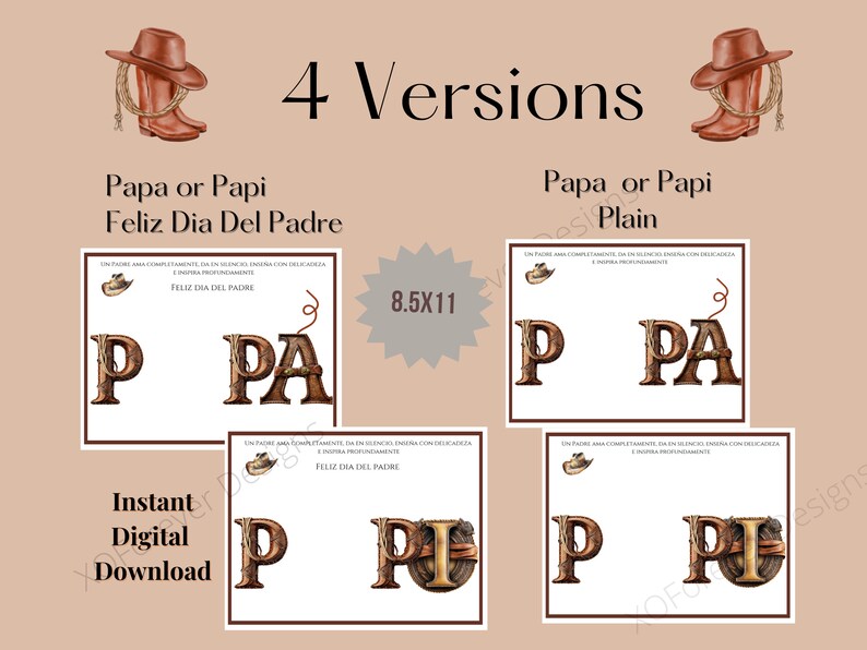 Western Papa/papi | Papa/papi Handprint Craft | Feliz Dia Del Padre ...