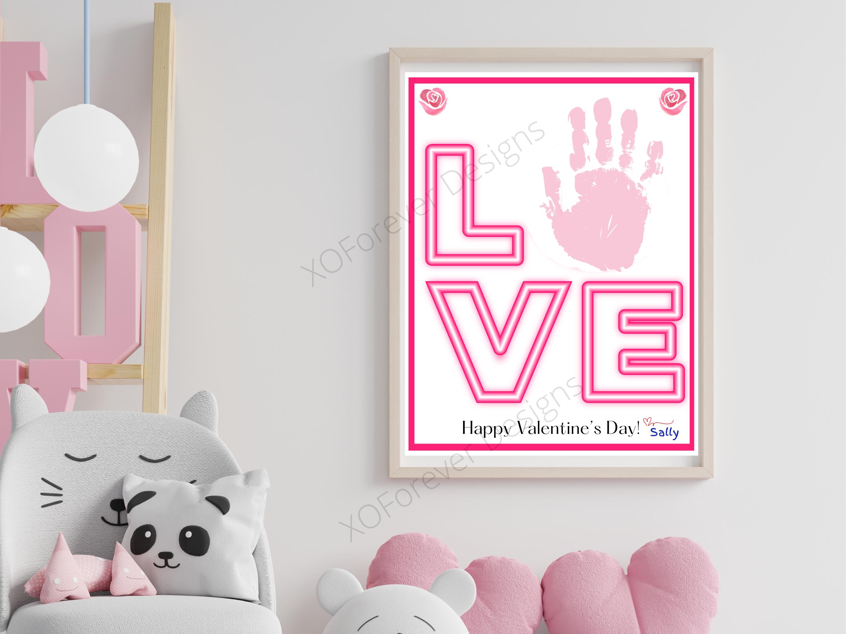 Valentines Day Hand Art | Valentine Craft | Valentine Handprint Craft ...