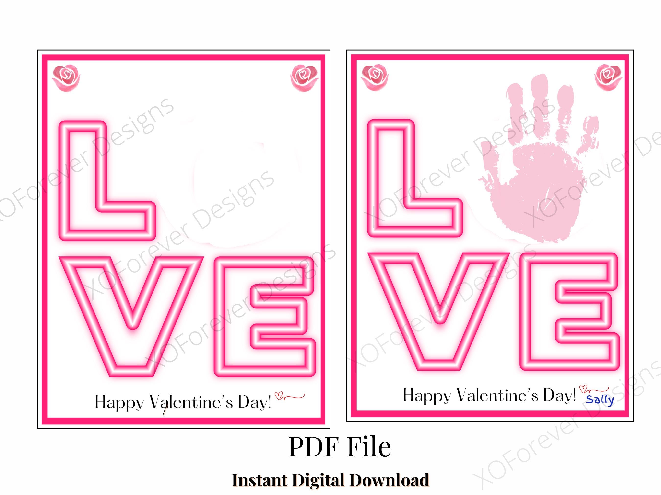 Valentines Day Hand Art | Valentine Craft | Valentine Handprint Craft ...