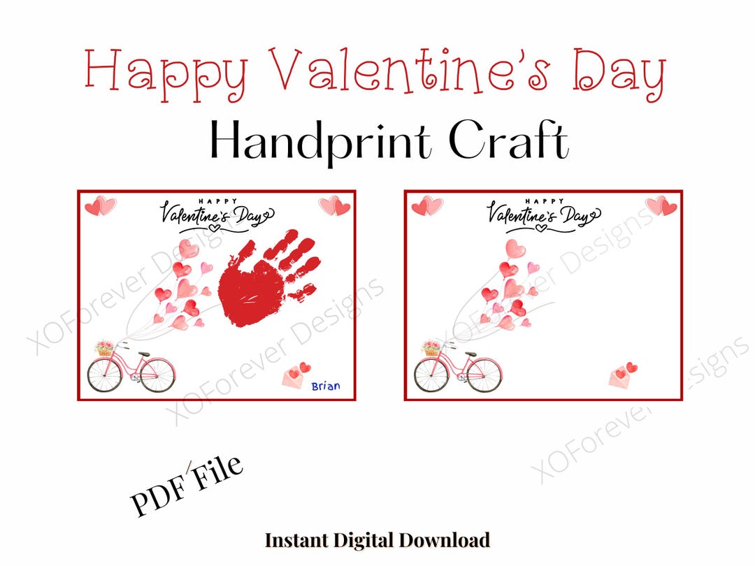 Valentines Day Hand Art | Valentine Handprint Craft | Preschool ...