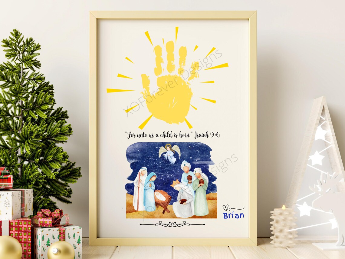 Nativity Handprint | Nativity Scene | Christmas Handprint | | Preschool ...