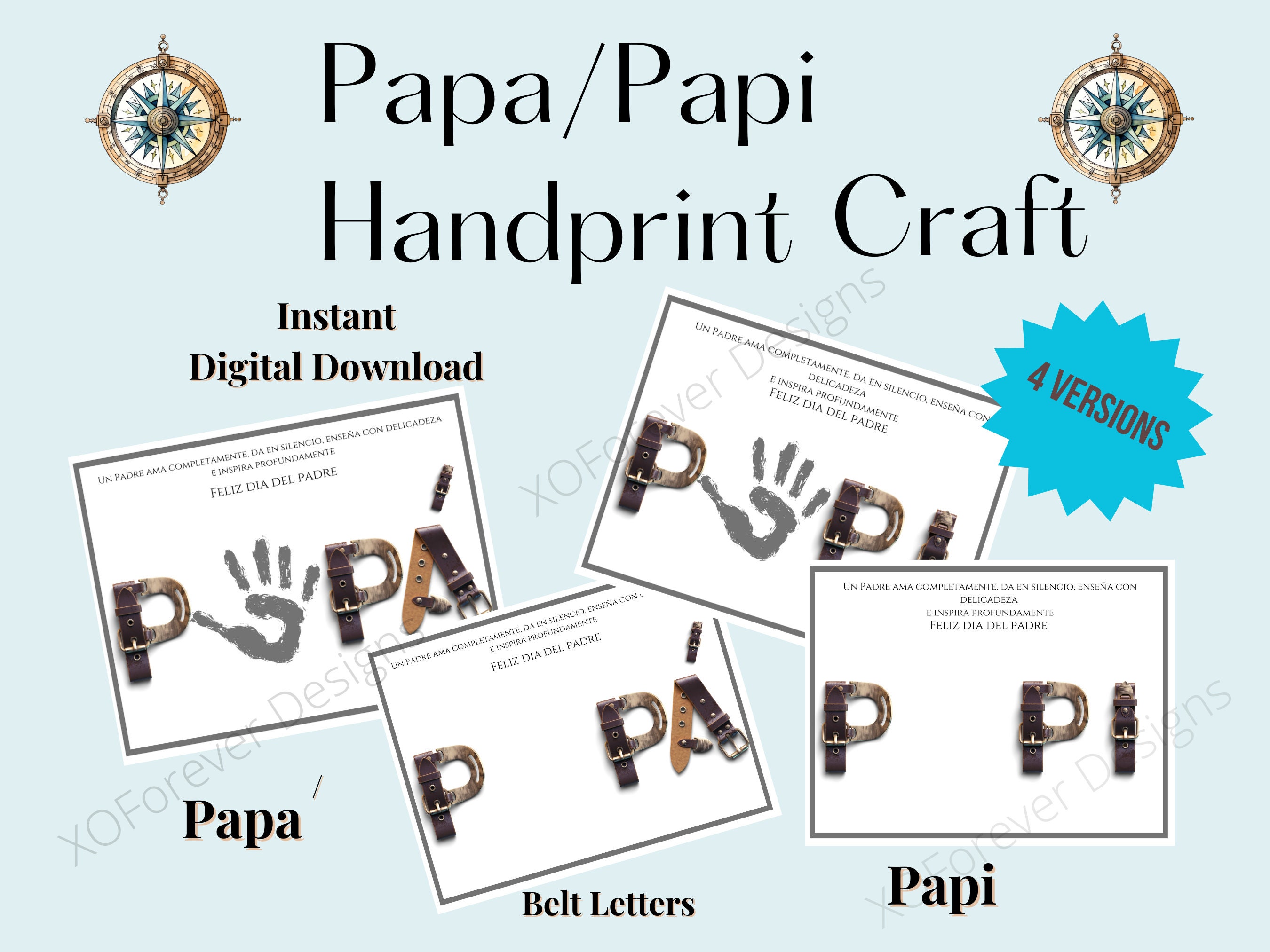 Papa/papi Father's Day | Papa/papi Handprint Craft | Feliz Dia Del ...