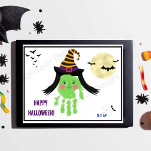 Witch Handprint Art | Halloween Handprint |fall Art Craft | Preschool ...