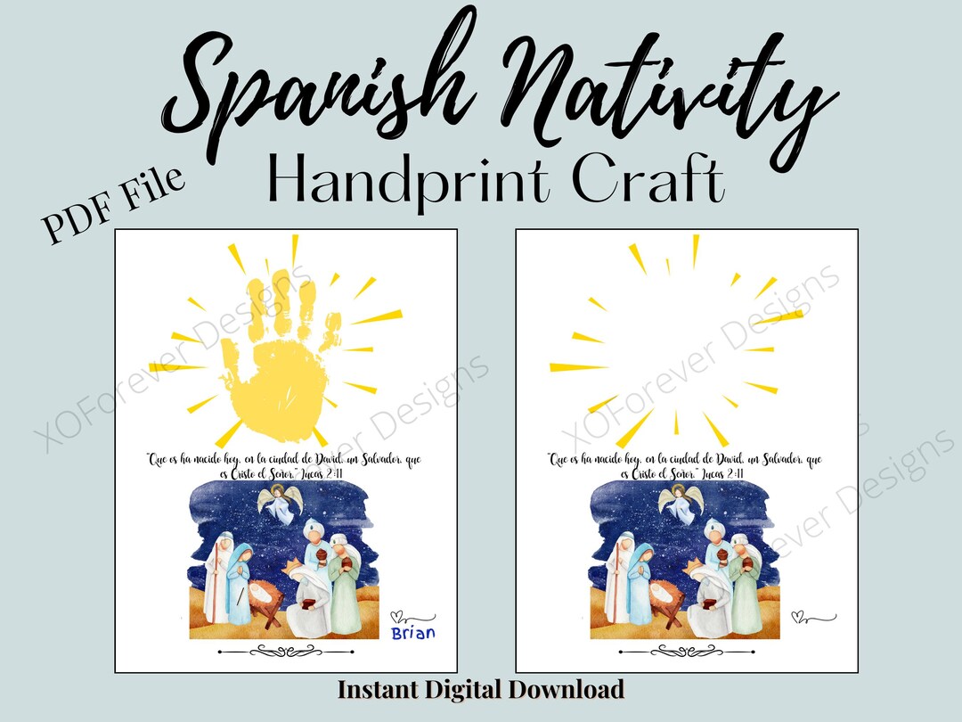 Spanish Nativity Handprint | Nativity Scene | Christmas Handprint ...