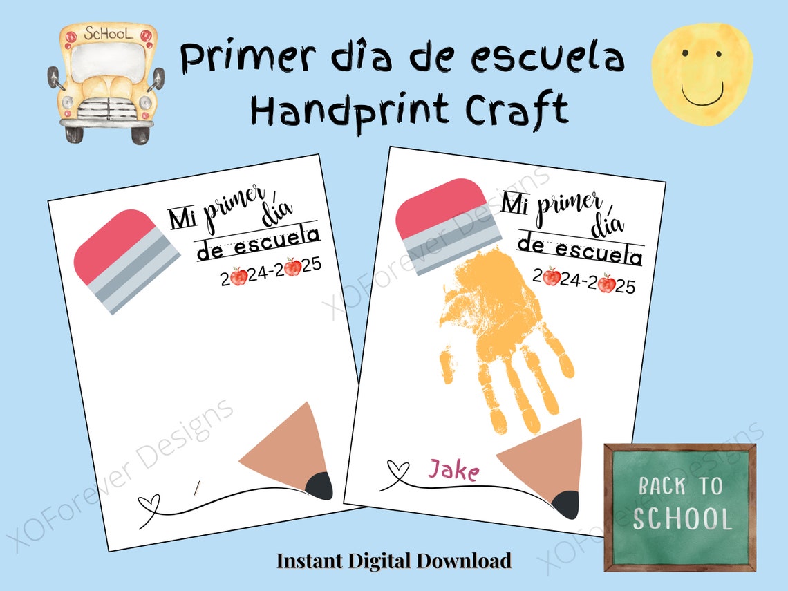 Spanish First Day of School Handprint Memory Book Teacher Resources ...